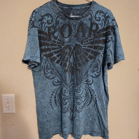 Roar | Shirts | Vintage Y2k Roar Fdr Blueblack Tee Shirt Grunge Cyber ...